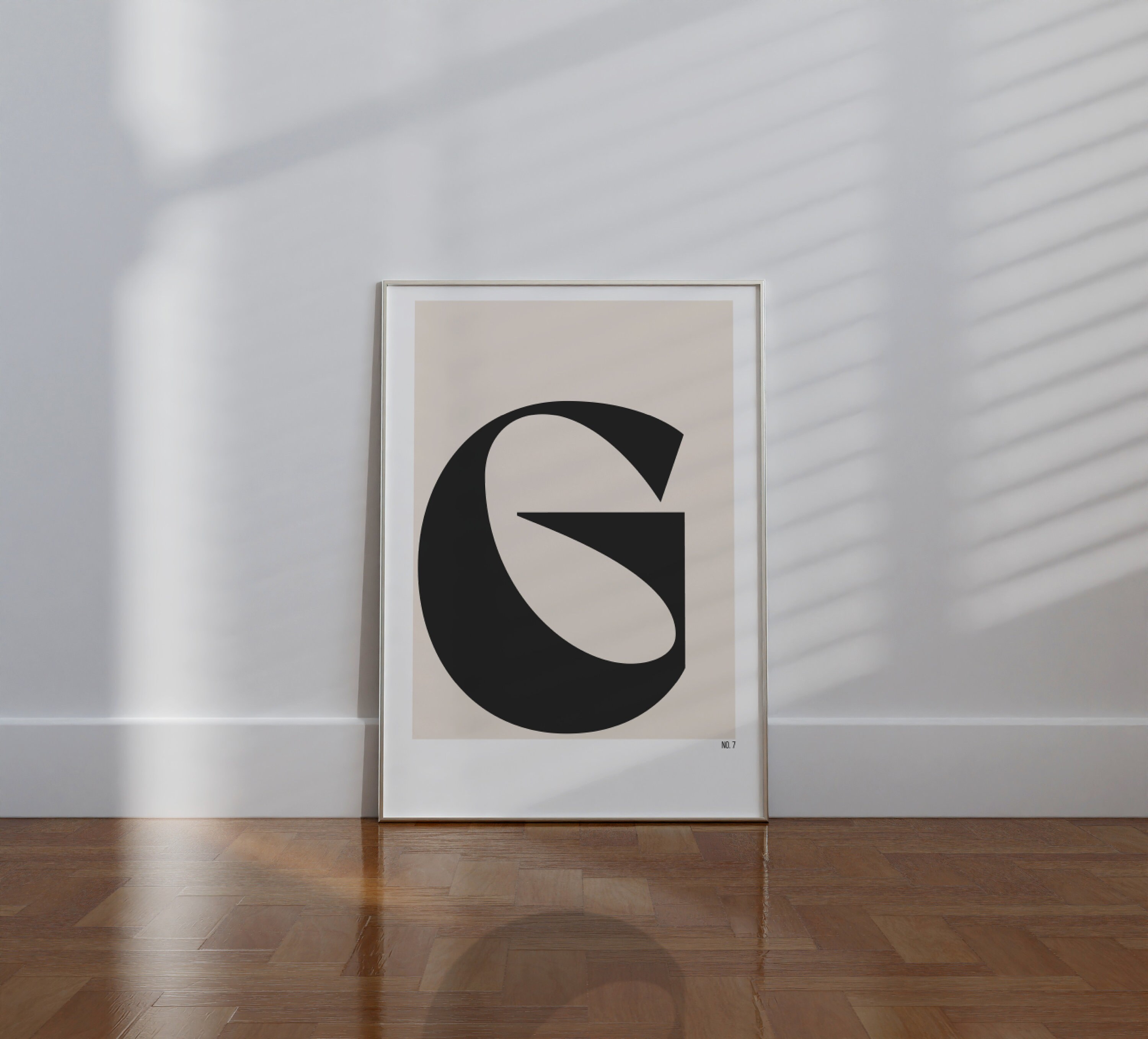 Printable Letter Initial Posters, Monogram Wall Art, Letter G Initial ...