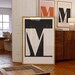 Printable Letter Initial Posters, Monogram Wall Art, Letter M Initial ...