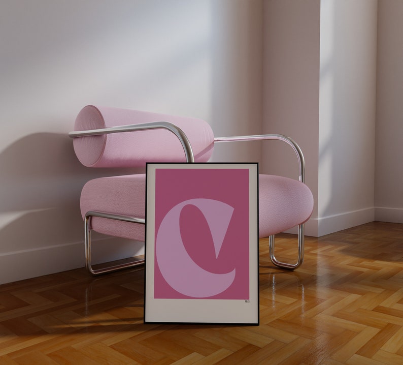 Letter C Initial Art Print Set, Monogram Wall Decor (digital Download ...