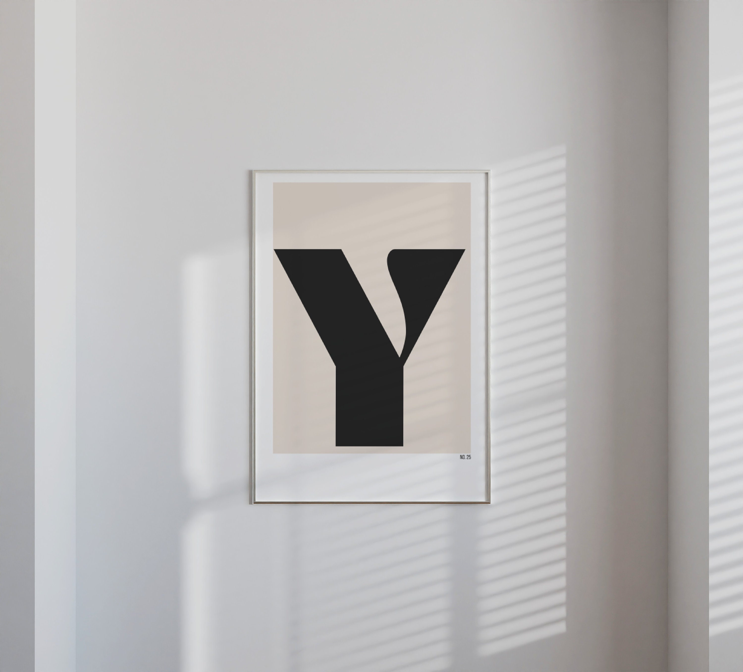 Printable Letter Initial Posters, Monogram Wall Art, Letter Y Initial ...