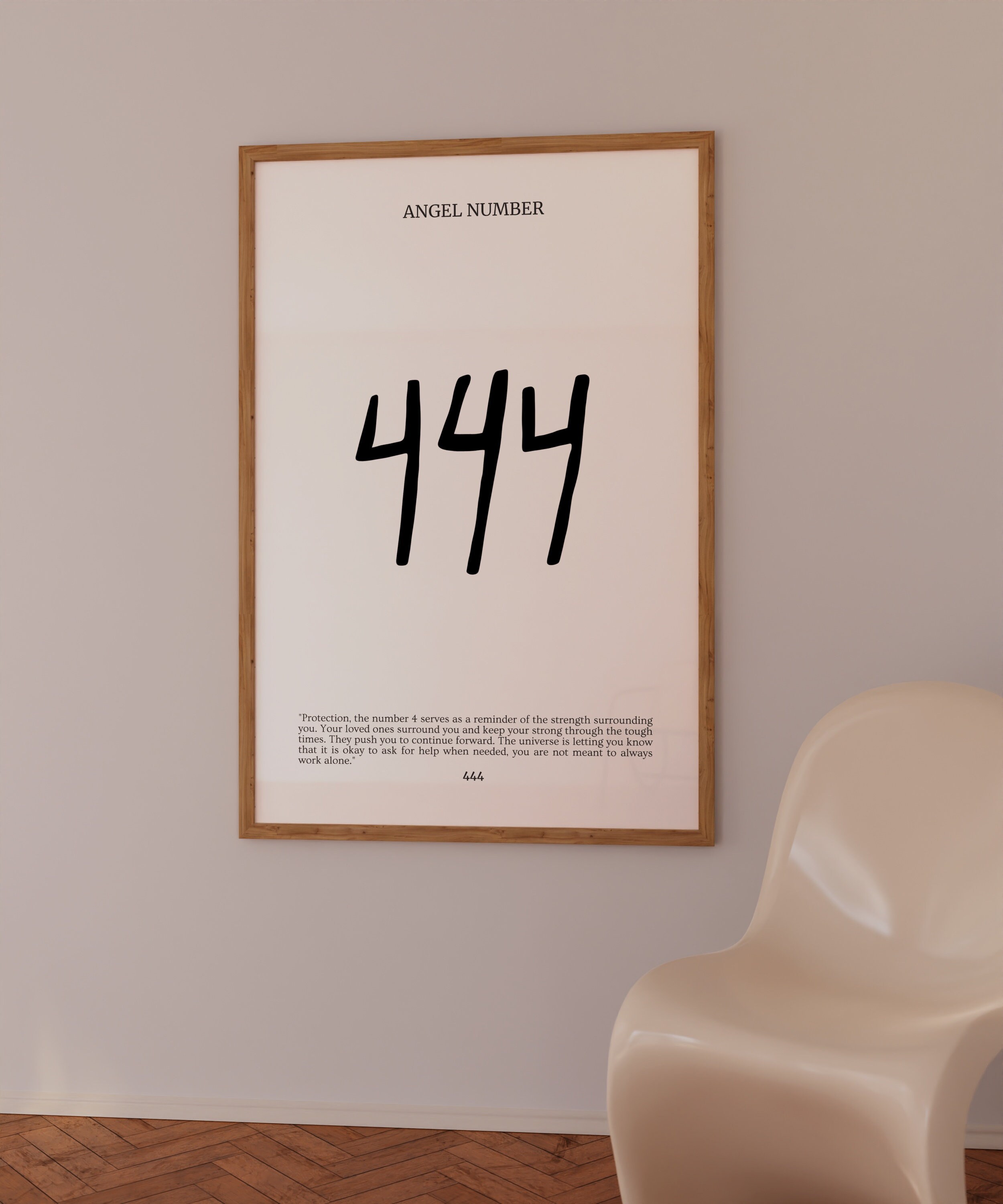 Angel Number Print, 444 Angel Number, Angel Number Poster, Minimal ...