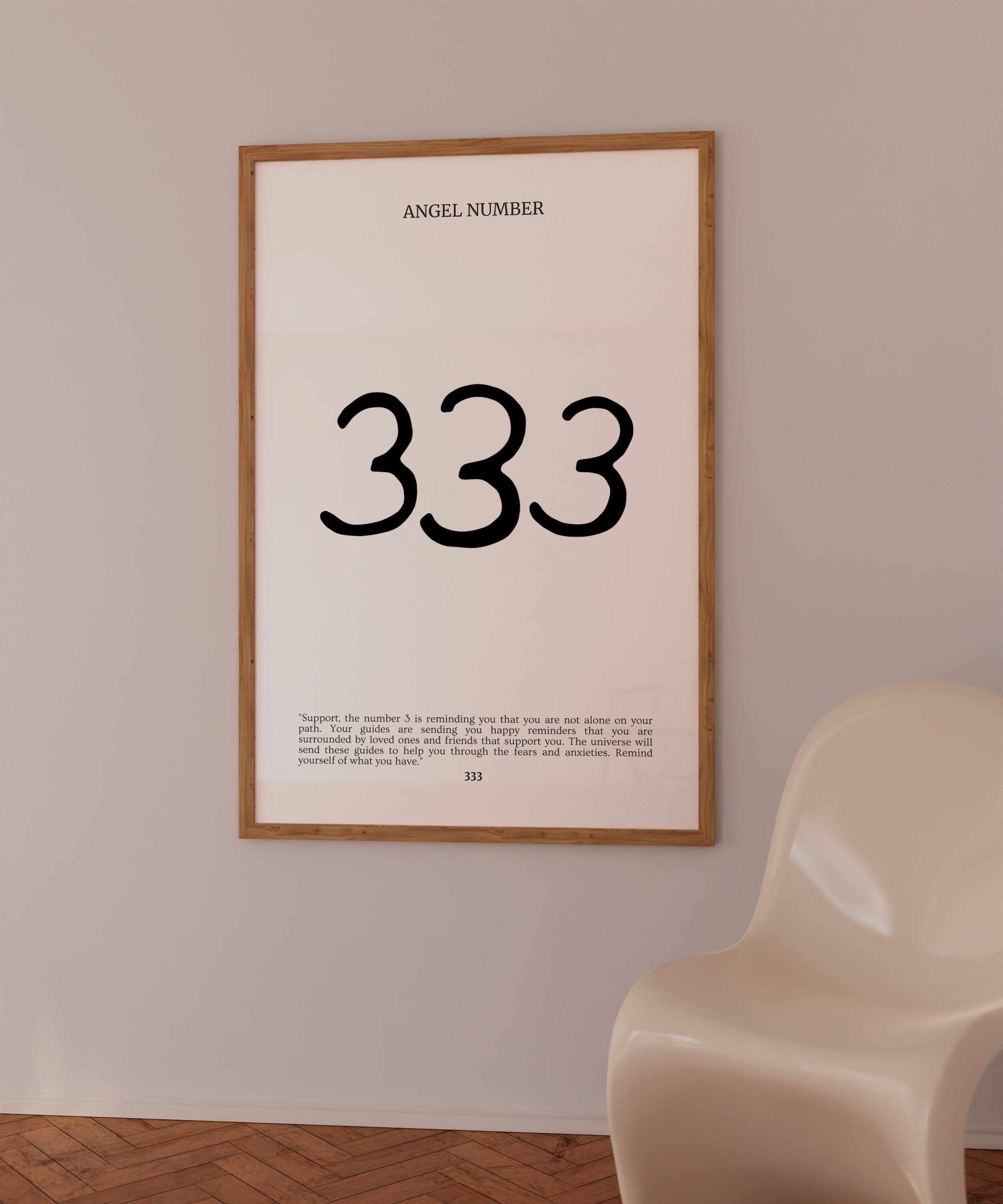 Angel Number Print, 333 Angel Number, Angel Number Poster, Minimal ...