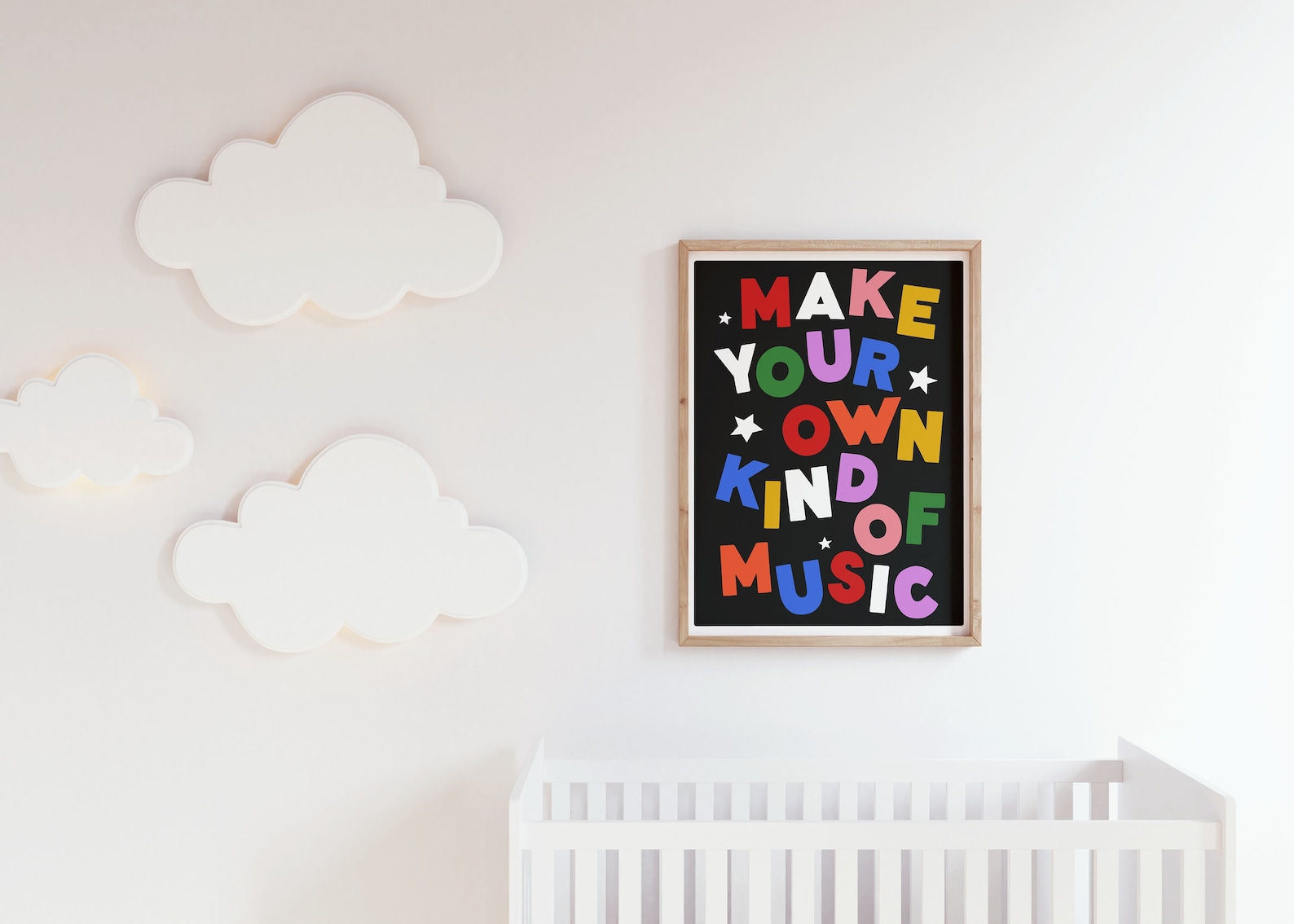 Colorful Quote Wall Art, Bold Rainbow Home Decor, Song Lyrics Art Print ...