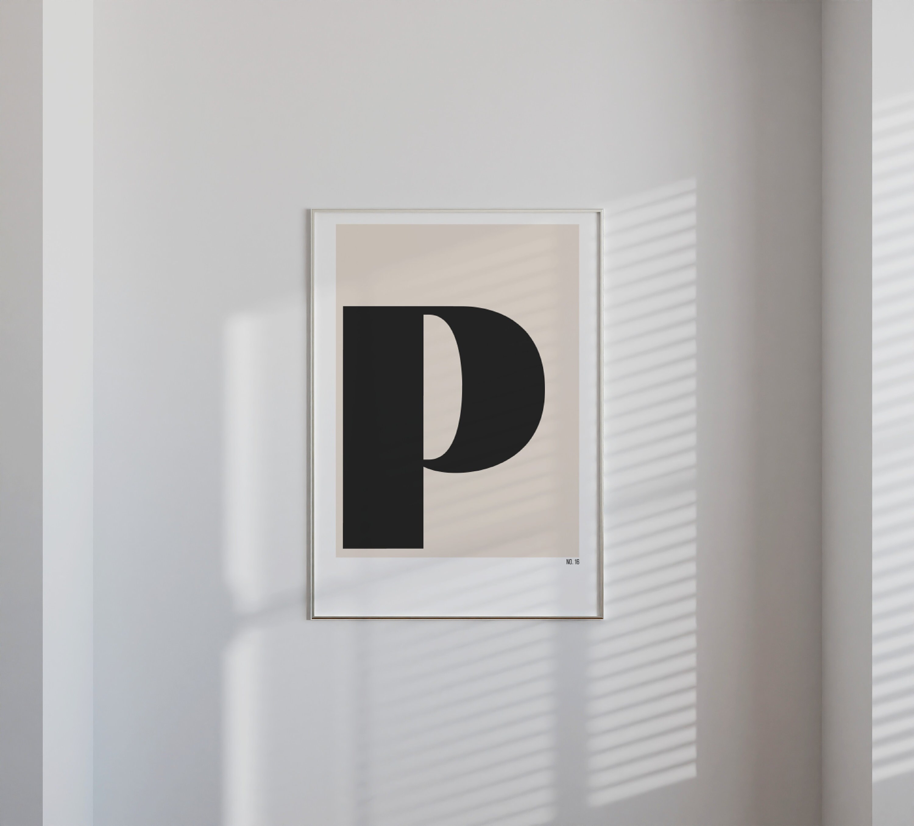 Printable Letter Initial Posters, Monogram Wall Art, Letter P Initial ...