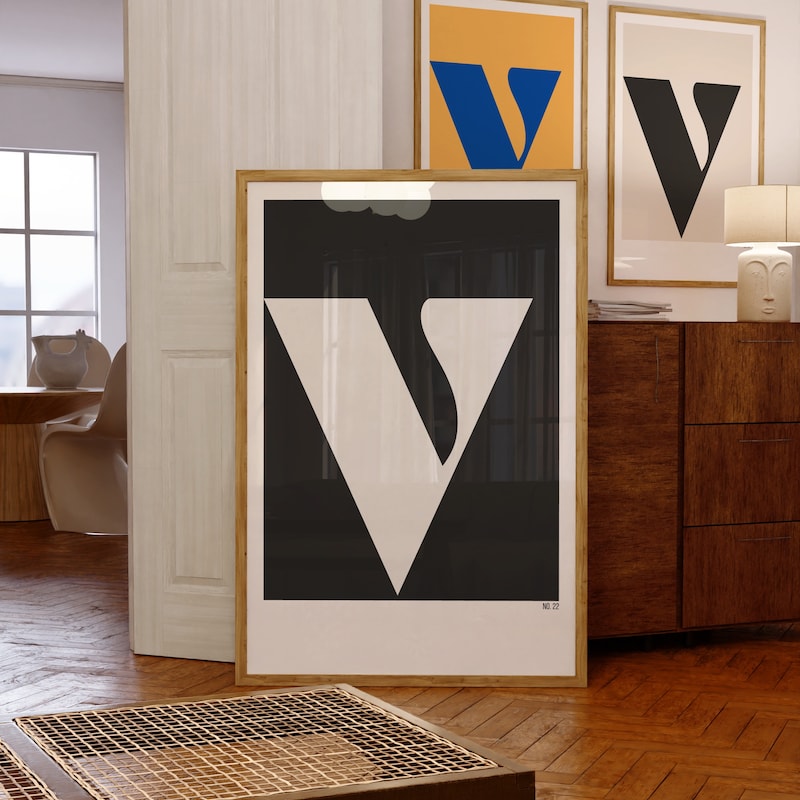 Monogram Letter V - Etsy
