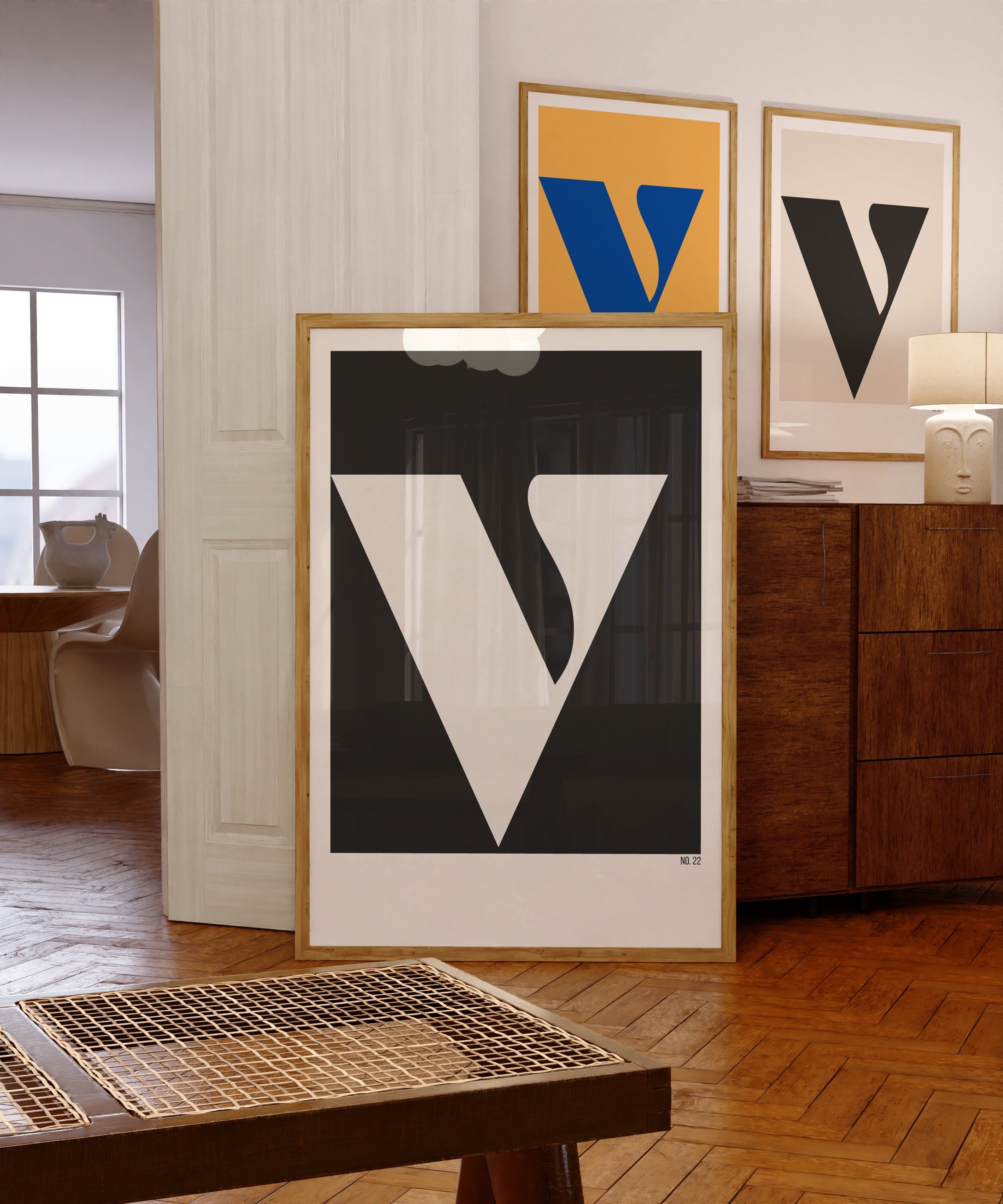 Printable Letter Initial Posters, Monogram Wall Art, Letter V Initial ...