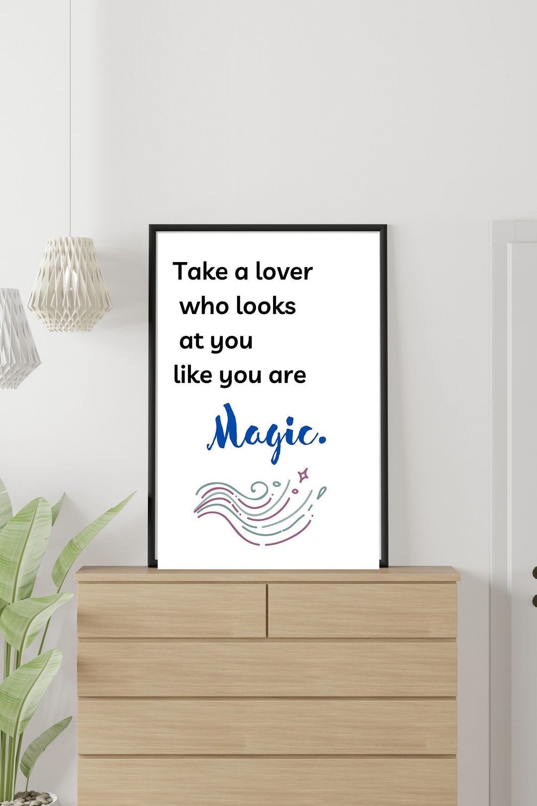 Looks at You Like Magic Printable Poster. A Digital Download!quote Wall ...