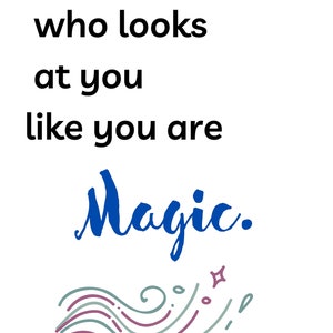Looks at You Like Magic Printable Poster. A Digital Download!quote Wall ...