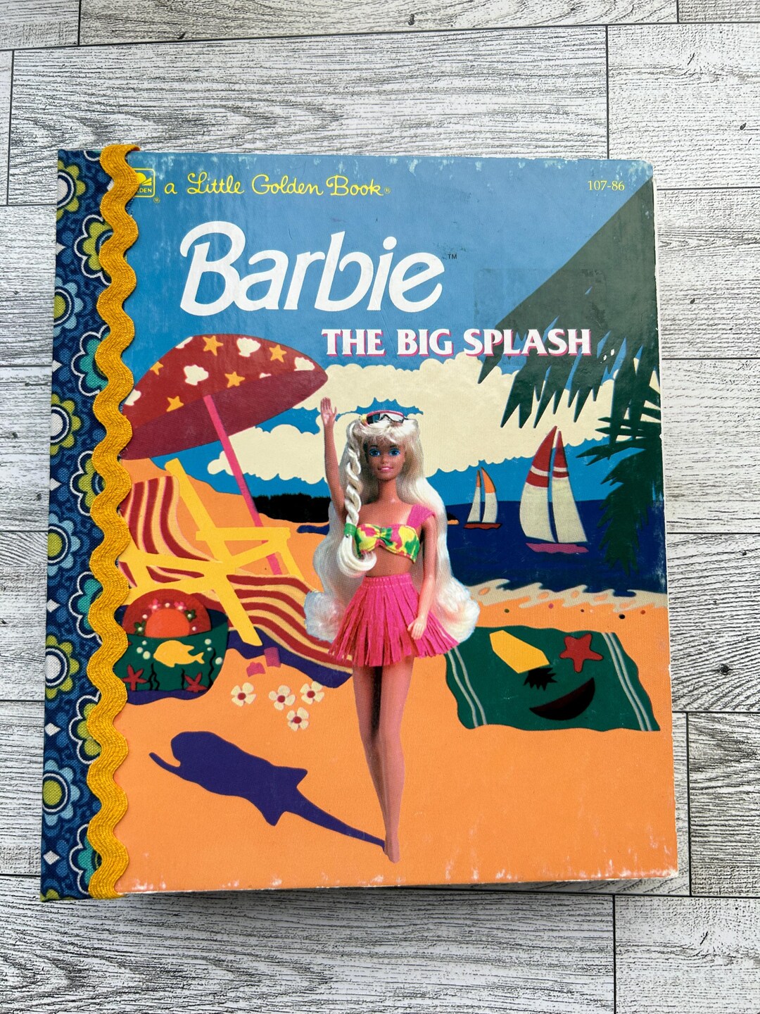 Upcycled Hand Altered Journal | Barbie the Big Splash, Little Golden ...