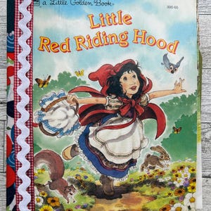 Hand Altered Journal - Little RED RIDING HOOD 1965 Little Golden Book ...