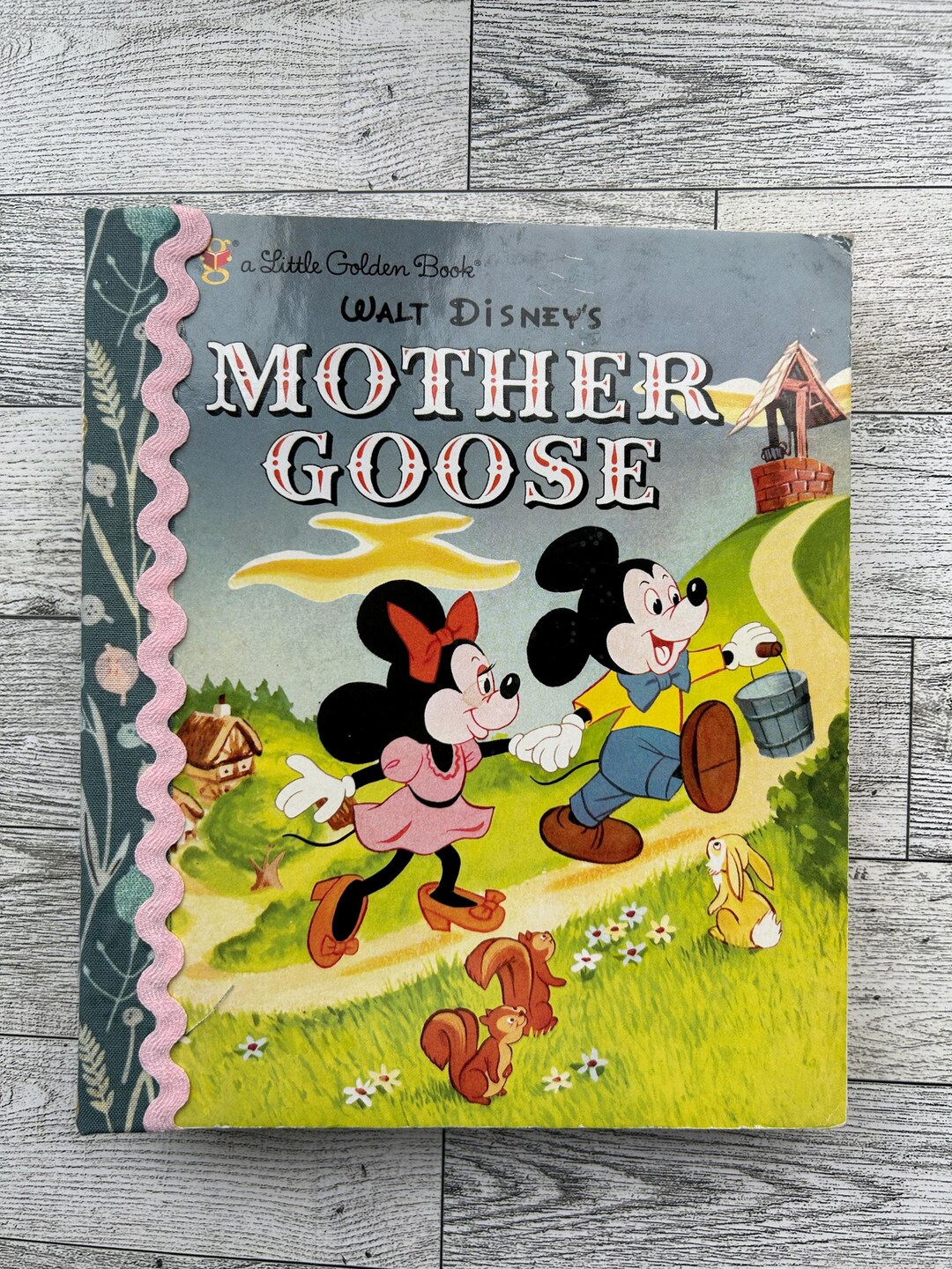 Hand Altered Disney's MOTHER GOOSE Little Golden Book Journal - Etsy