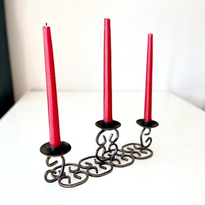 Vintage Scrolled Iron Hand Forged Candle Holder/ Metal Candlestick ...