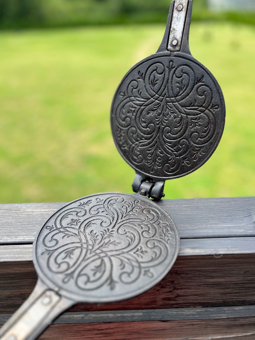 Vintage Waffle Maker Jotul / Vintage Norwegian Waffle Iron / Old Metal ...