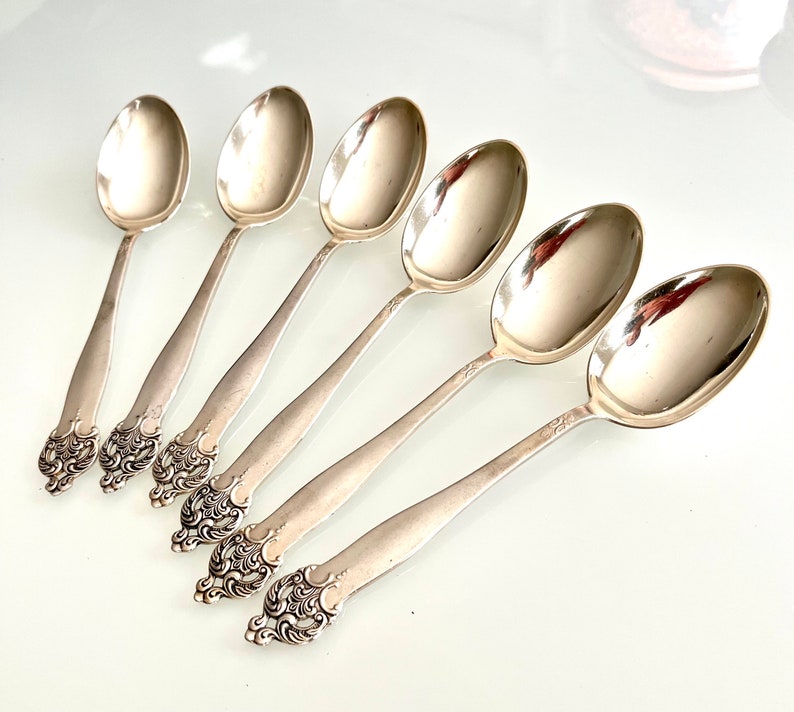 Six Vintage Scandinavian NS Spoons / Six Vintage German Silver Spoons ...