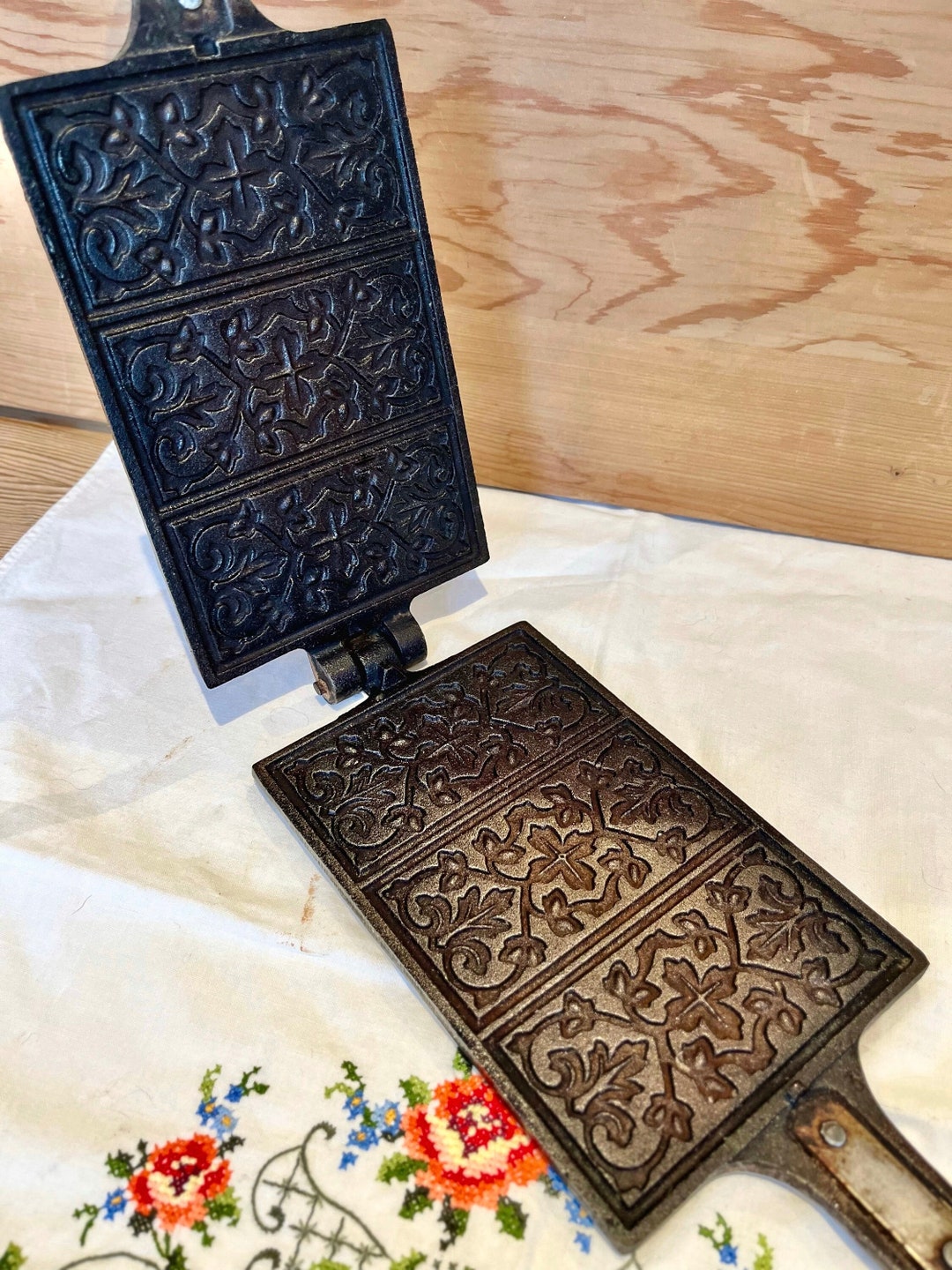 Vintage Waffle Maker Jotul / Vintage Norwegian Waffle Iron / Old Metal ...