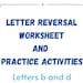 Letter Bd Reversal Worksheet - Etsy