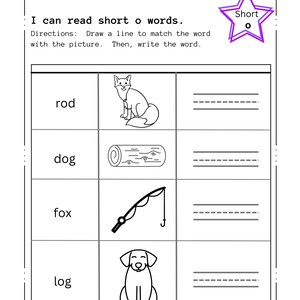 CVC Word Sentences and Short Vowel Word Practice - Etsy