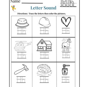 26 Printable Alphabet Letter Sounds Worksheet. Preschool Phonics. - Etsy