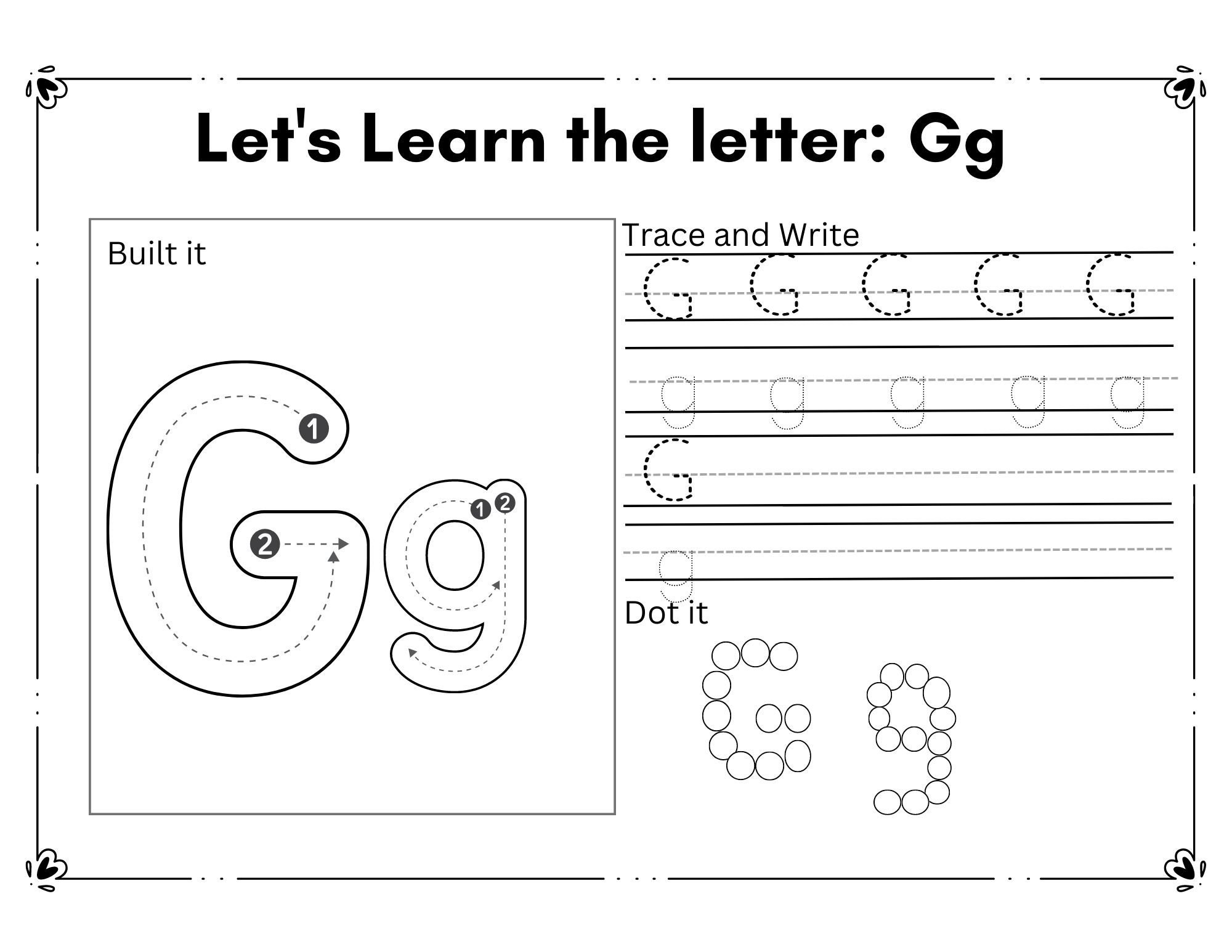 Lets Learn the Letters Phonics Worksheet - Etsy