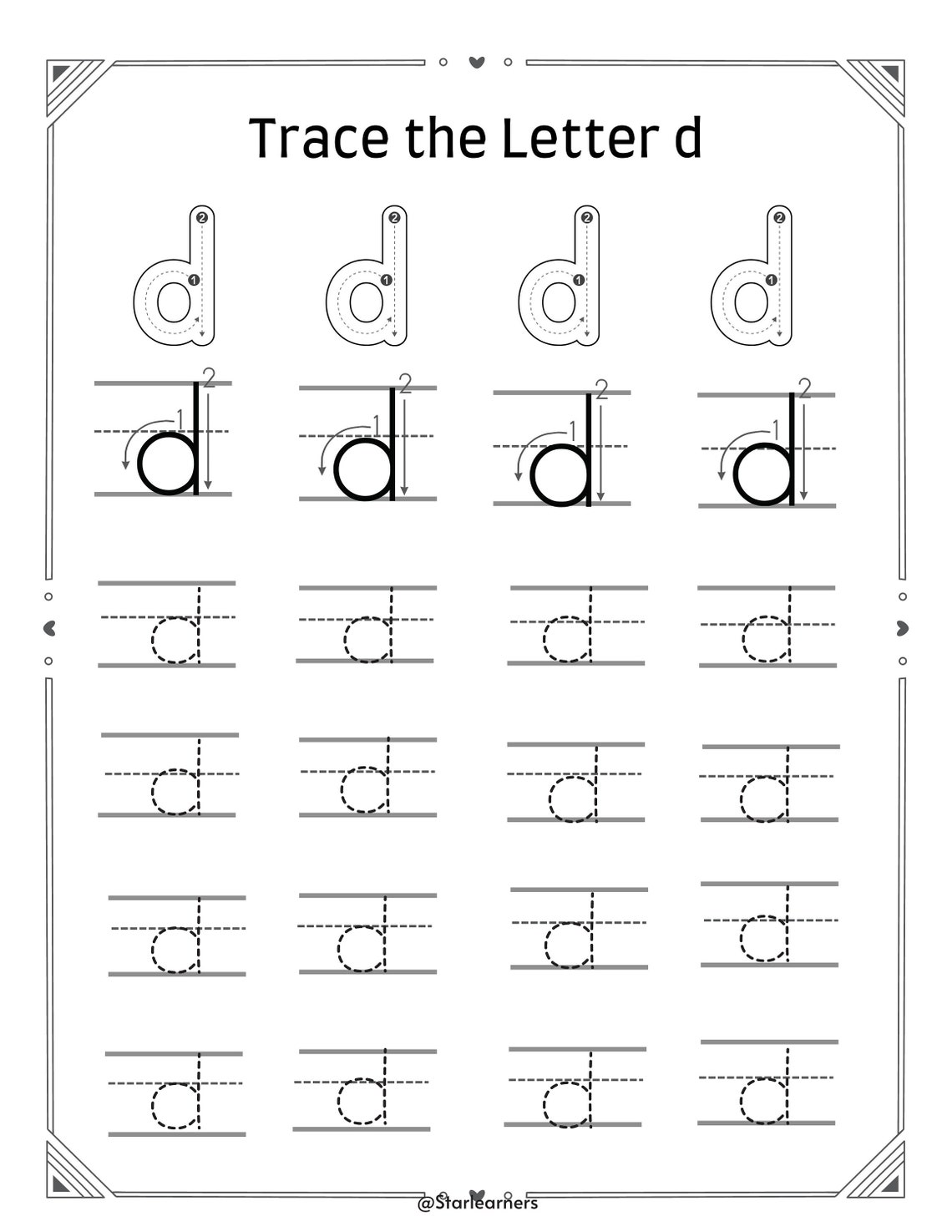 Letter Bd Reversal Worksheet - Etsy