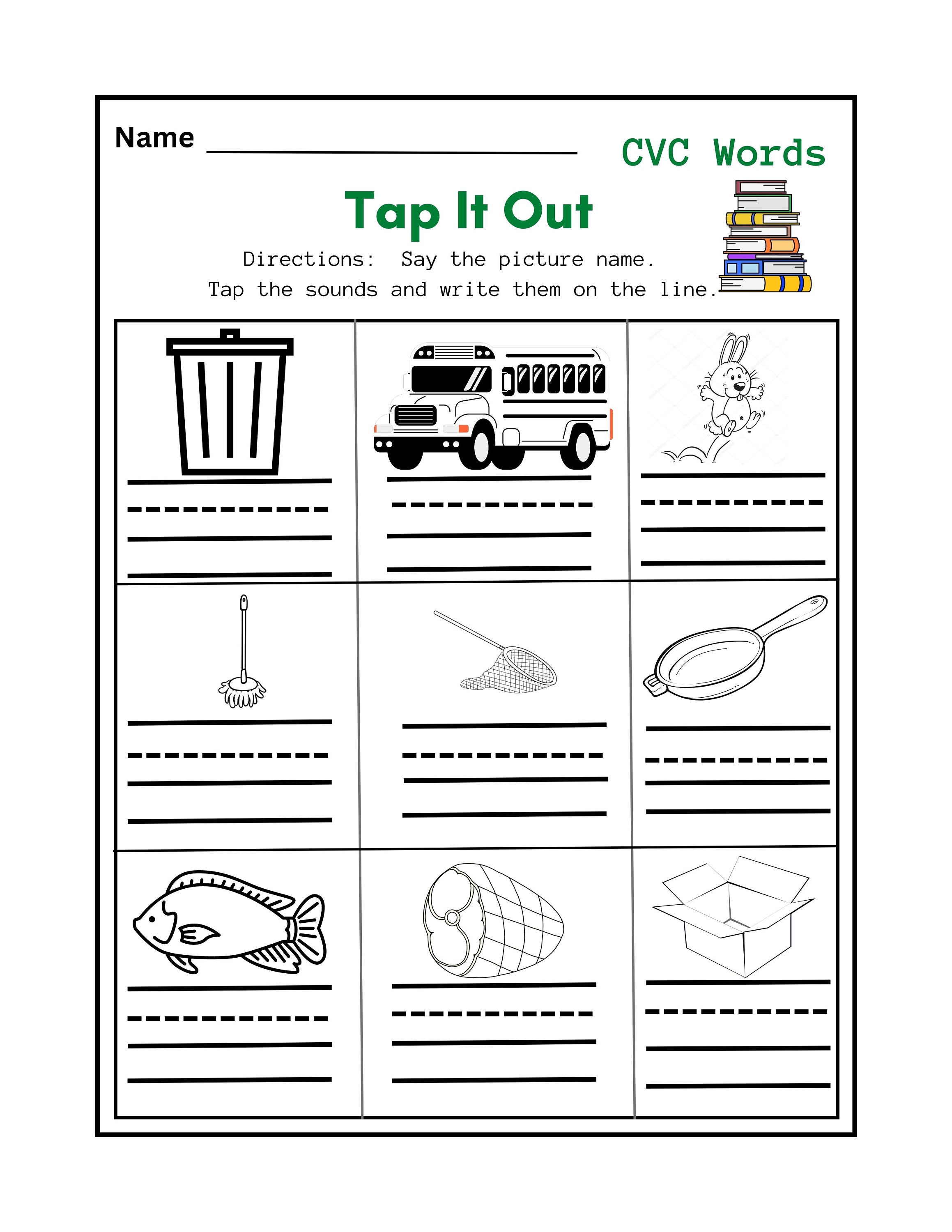 Tap It Out CVC Words - Etsy