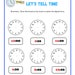 Learning to Tell Time, Printable Clock Worksheet, Analog Clock, Prek ...