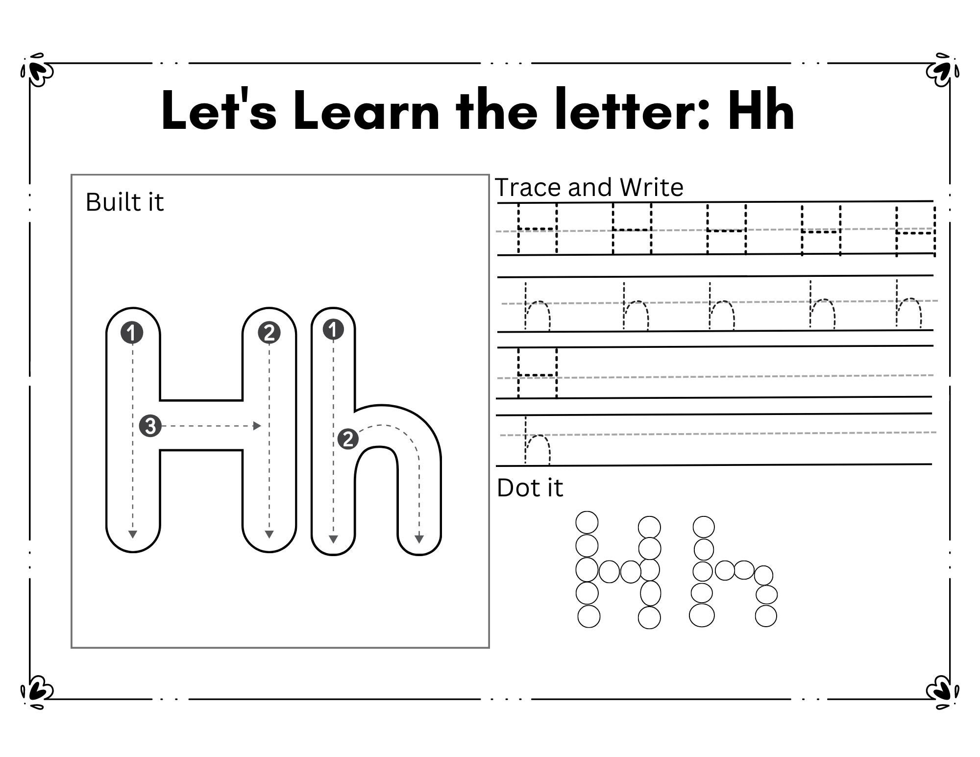 Lets Learn the Letters Phonics Worksheet - Etsy