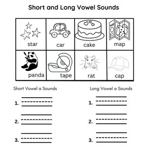 Short and Long Vowel - Etsy