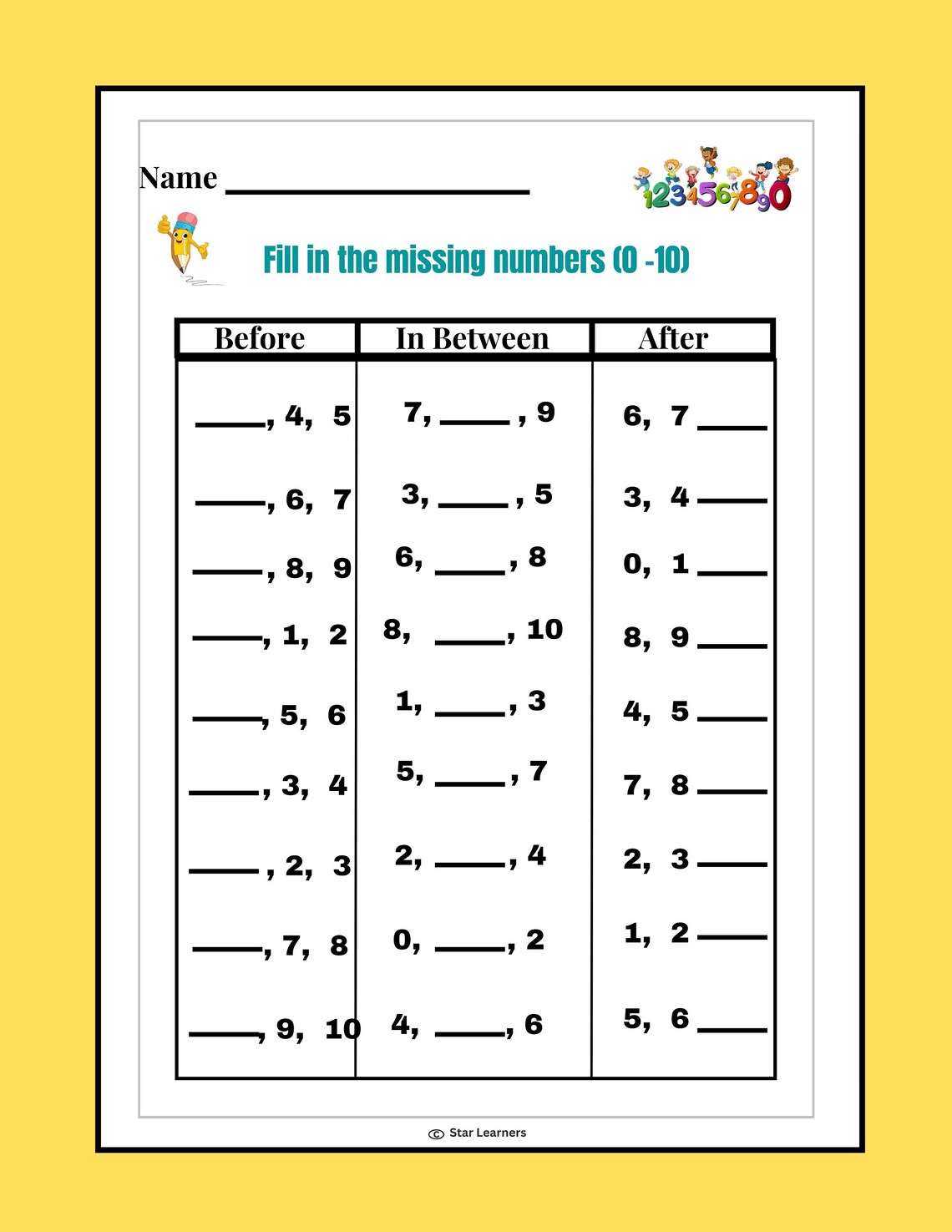 Printable Number Charts, Wall Charts, Work Mats and Worksheet ...