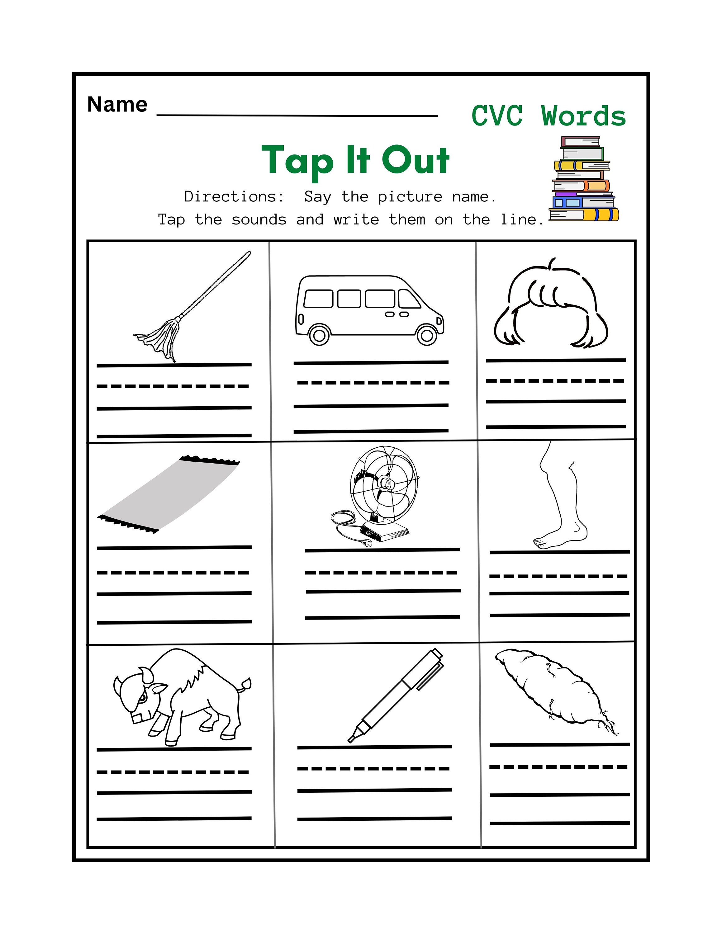 Tap It Out CVC Words - Etsy