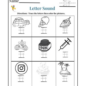 26 Printable Alphabet Letter Sounds Worksheet. Preschool Phonics. - Etsy