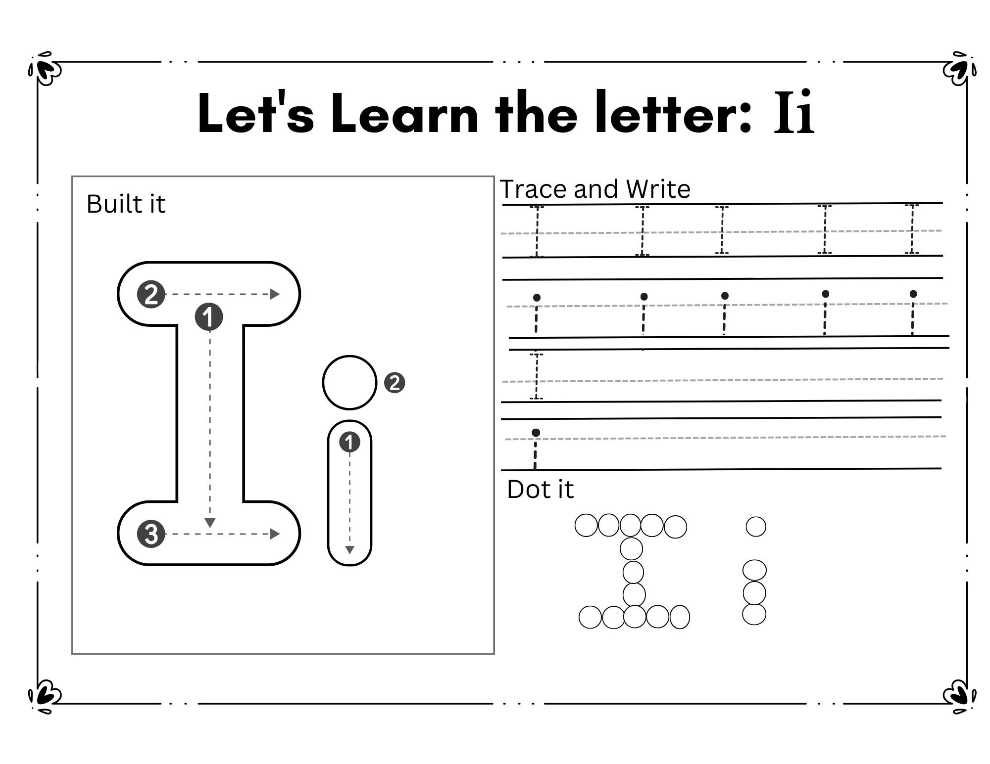 Lets Learn the Letters Phonics Worksheet - Etsy