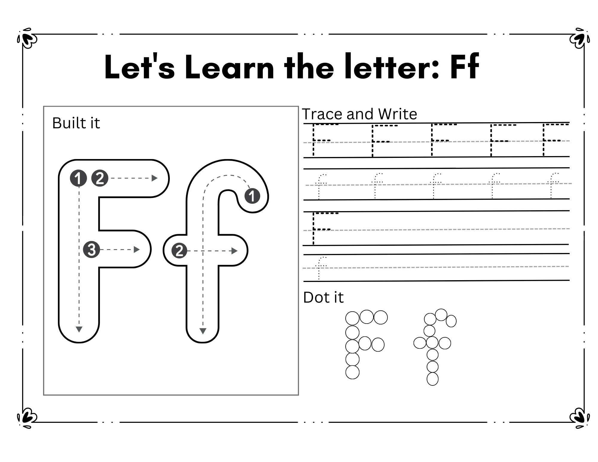 Lets Learn the Letters Phonics Worksheet - Etsy