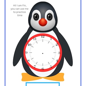 Learning to Tell Time, Printable Clock Worksheet, Analog Clock, Prek ...