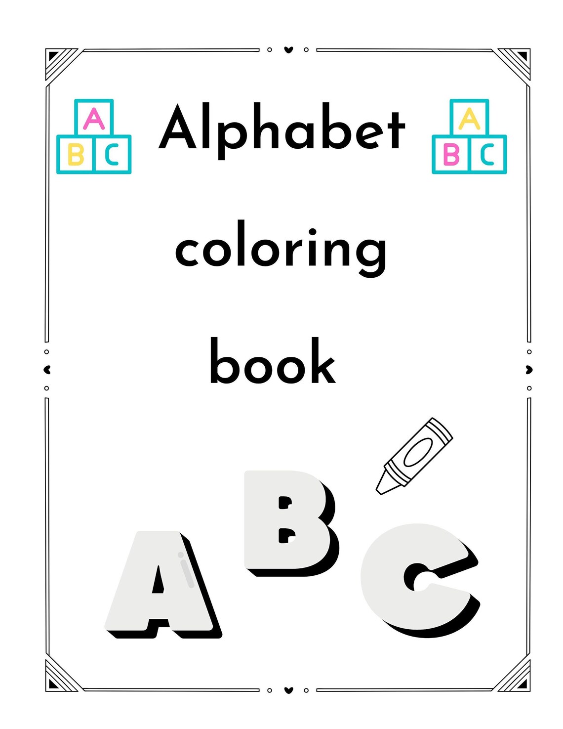 27 Printable Alphabet Coloring Book Workbook - Etsy