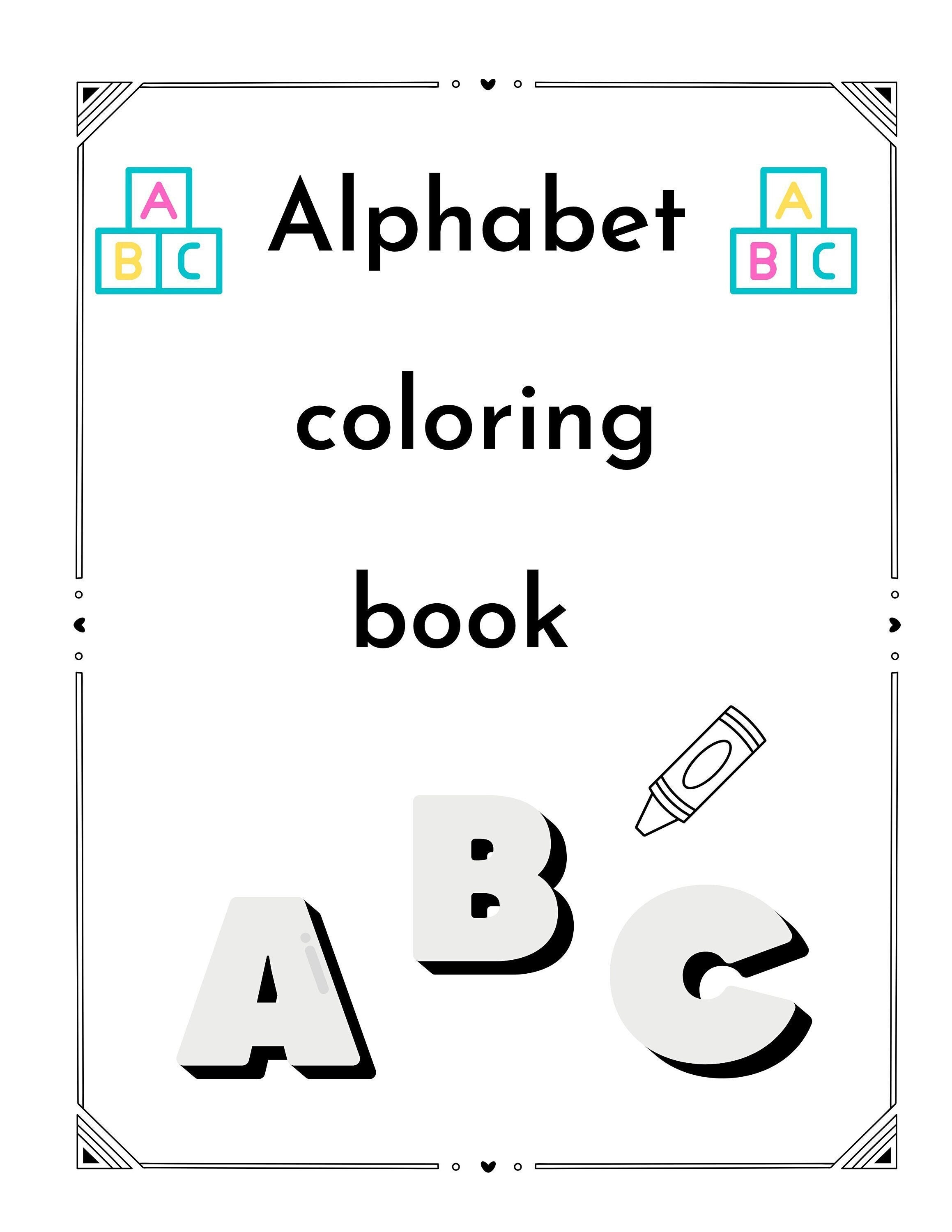 27 Printable Alphabet Coloring Book Workbook - Etsy
