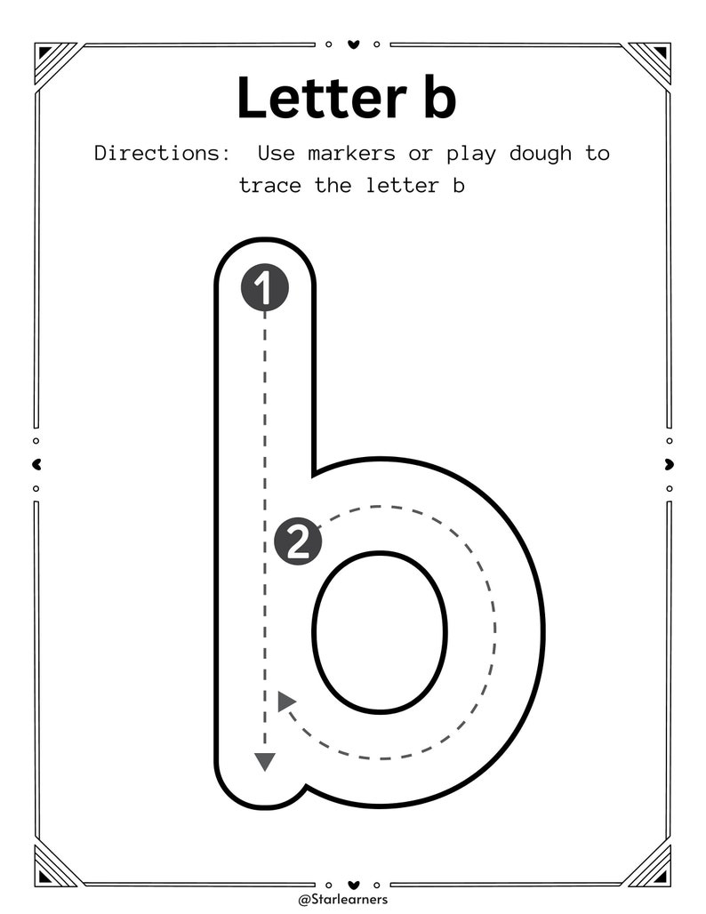 Letter Bd Reversal Worksheet - Etsy
