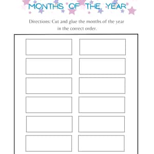 Months of the Year Poster and Activities - Etsy