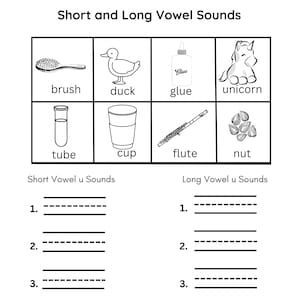 Short and Long Vowel - Etsy