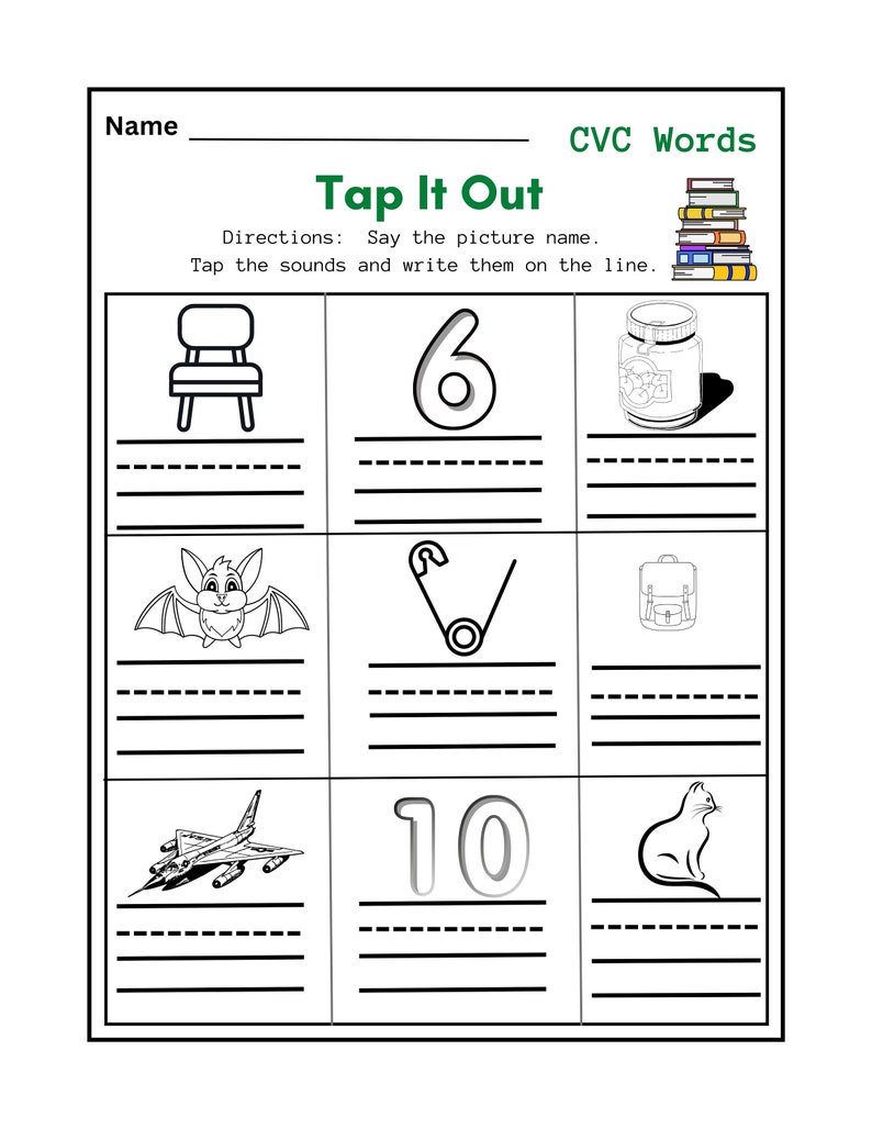 Tap It Out CVC Words - Etsy