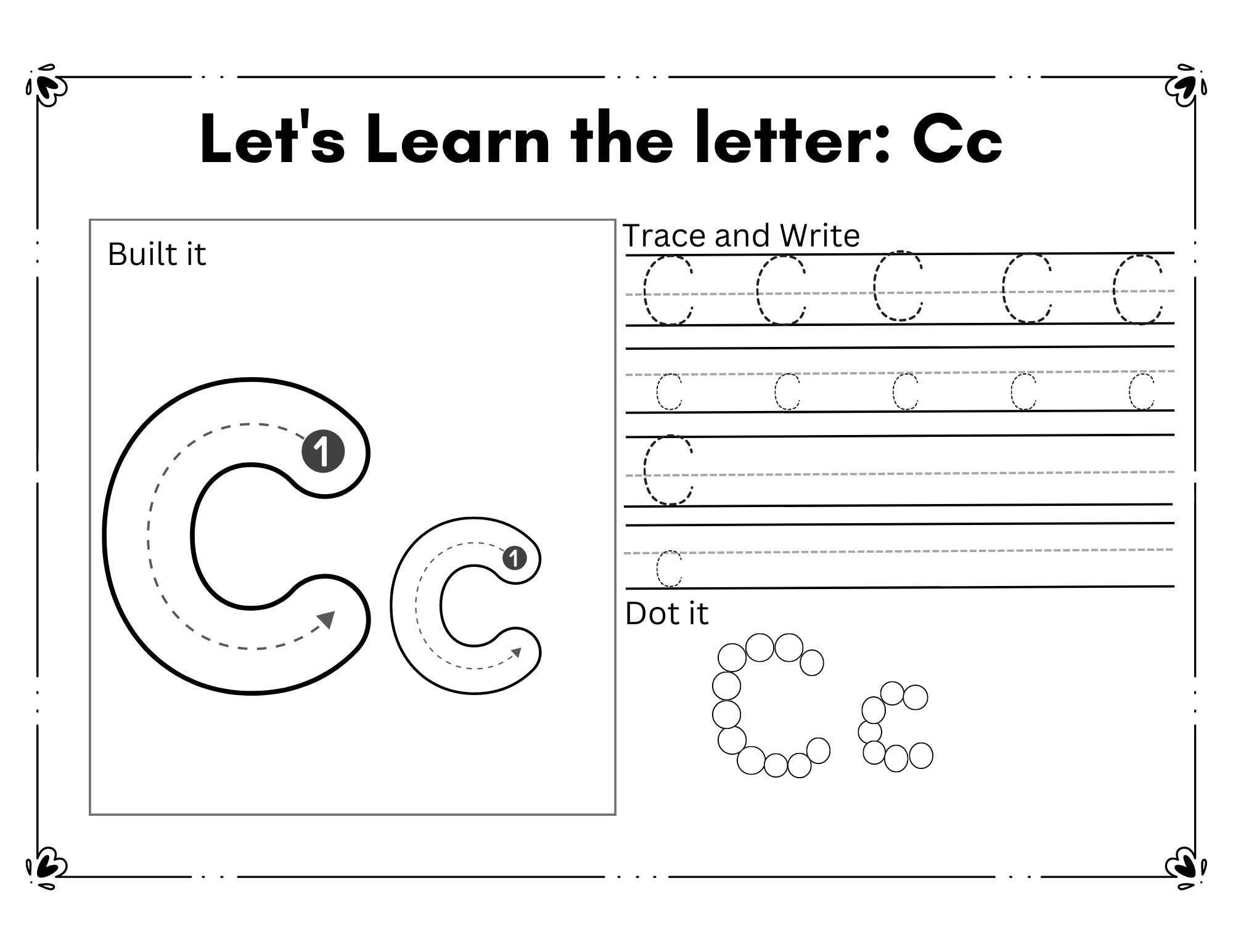 Lets Learn the Letters Phonics Worksheet - Etsy