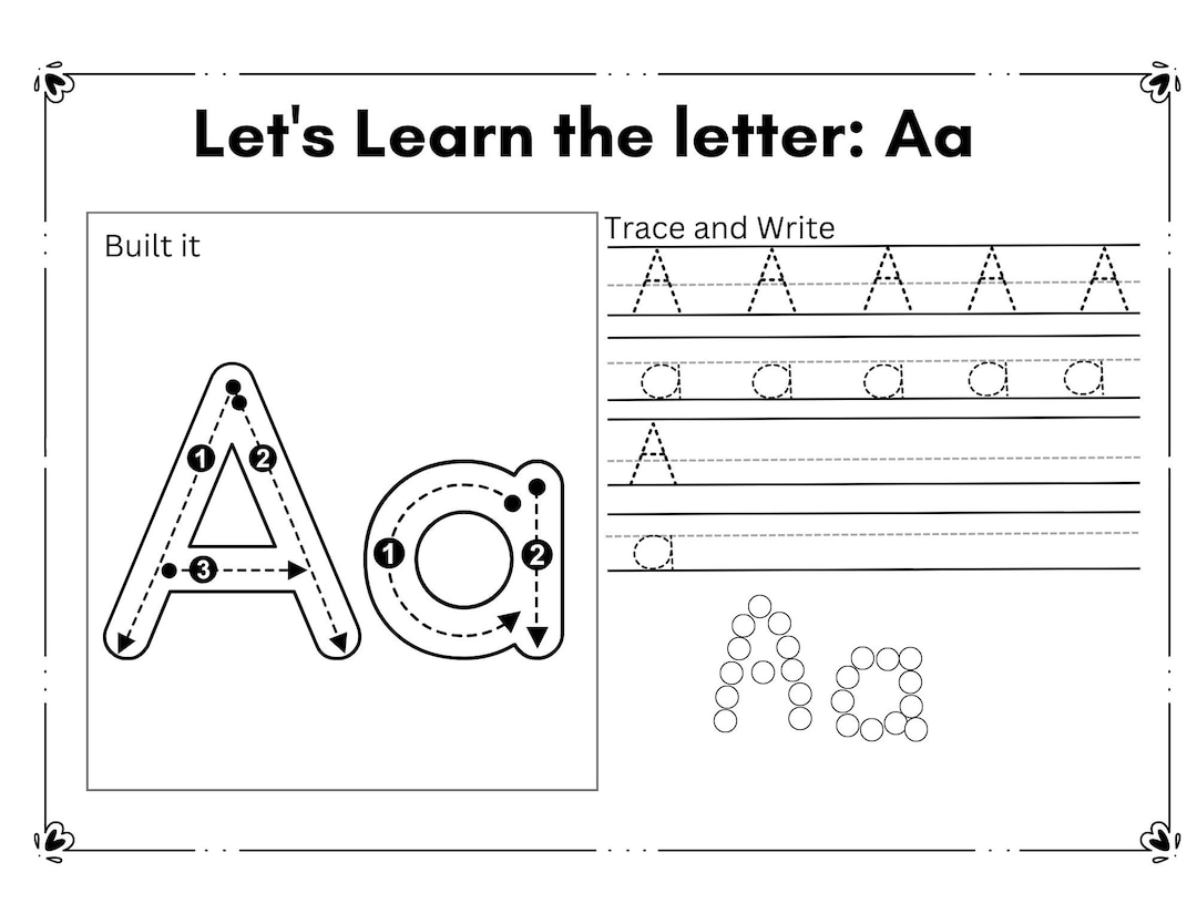Lets Learn the Letters Phonics Worksheet - Etsy
