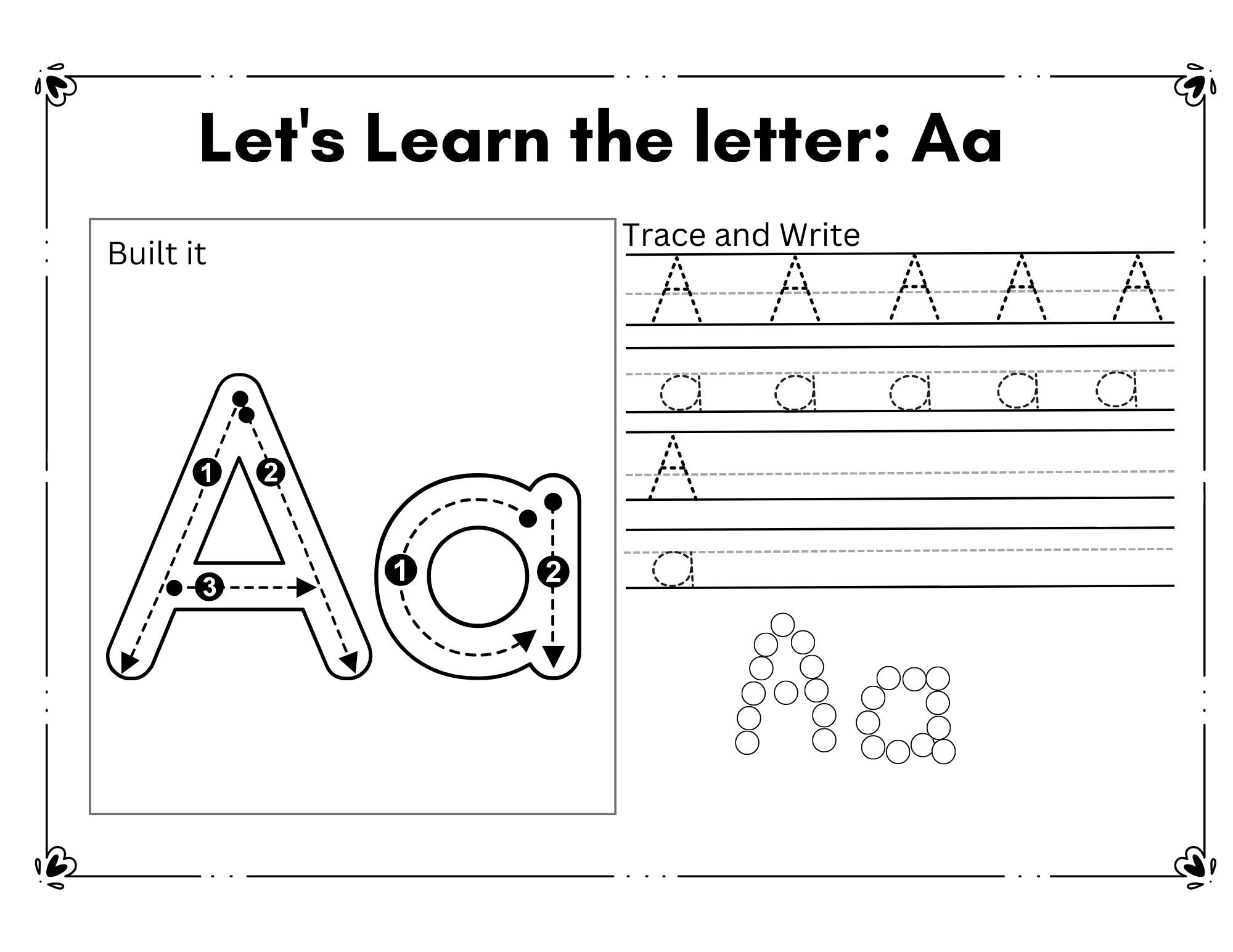 Lets Learn the Letters Phonics Worksheet - Etsy