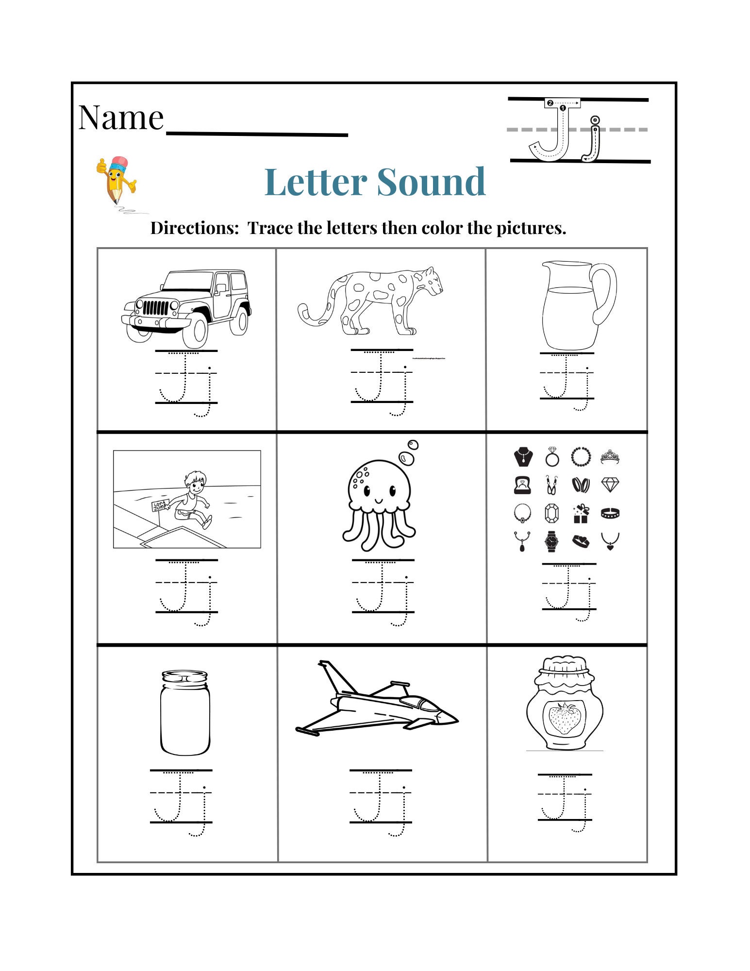26 Printable Alphabet Letter Sounds Worksheet. Preschool Phonics. - Etsy