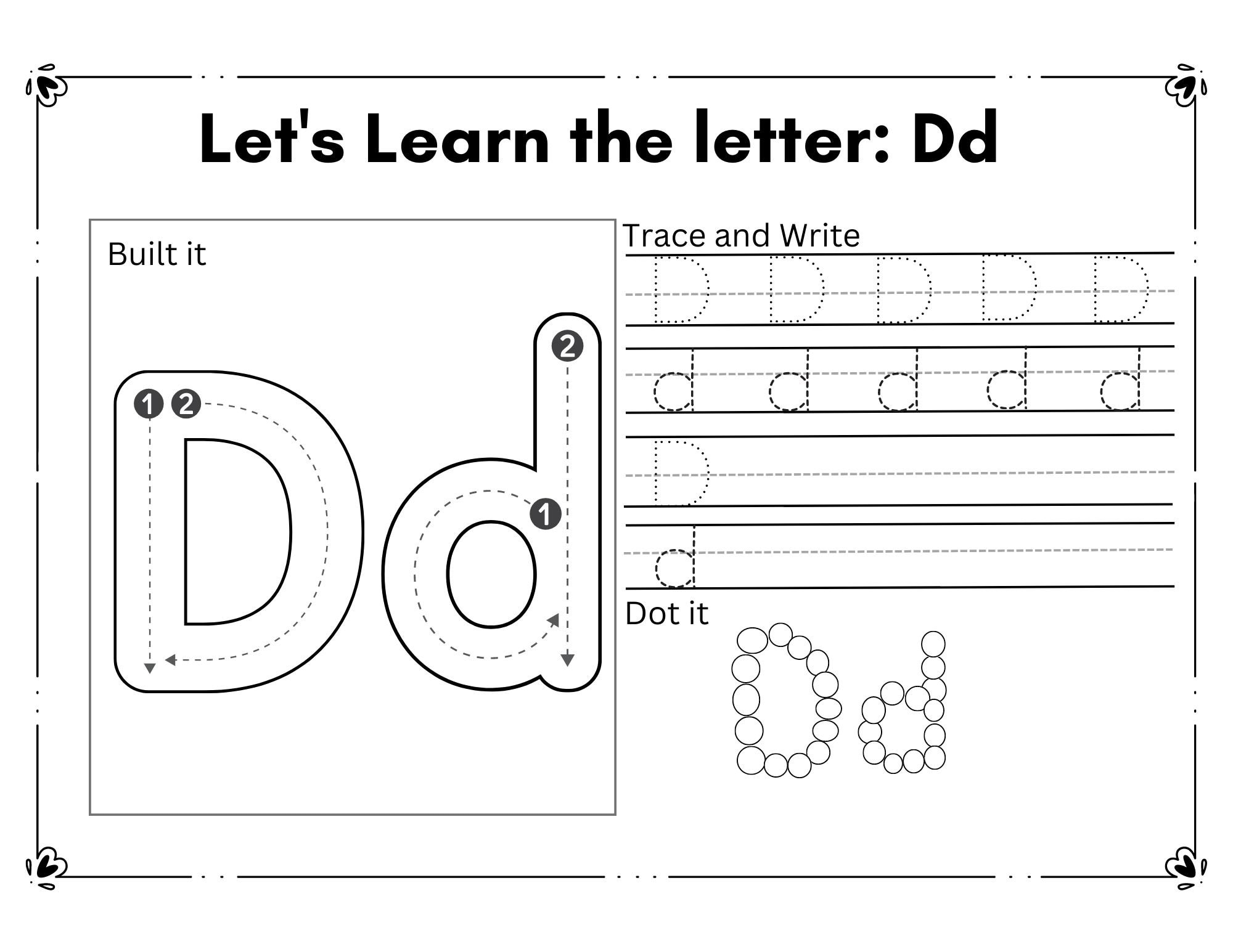 Lets Learn the Letters Phonics Worksheet - Etsy