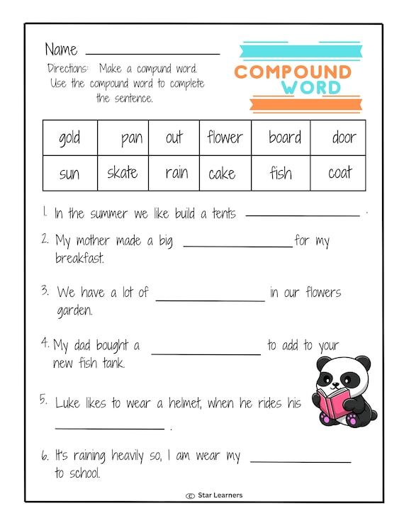 Hoja De Trabajo De Palabras Combinadas 987944 | Palabras Simples Y