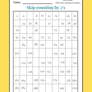 Printable Number Charts, Wall Charts, Work Mats and Worksheet ...