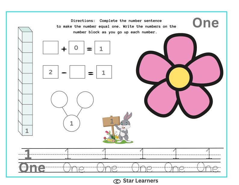 My First Math Book - Etsy