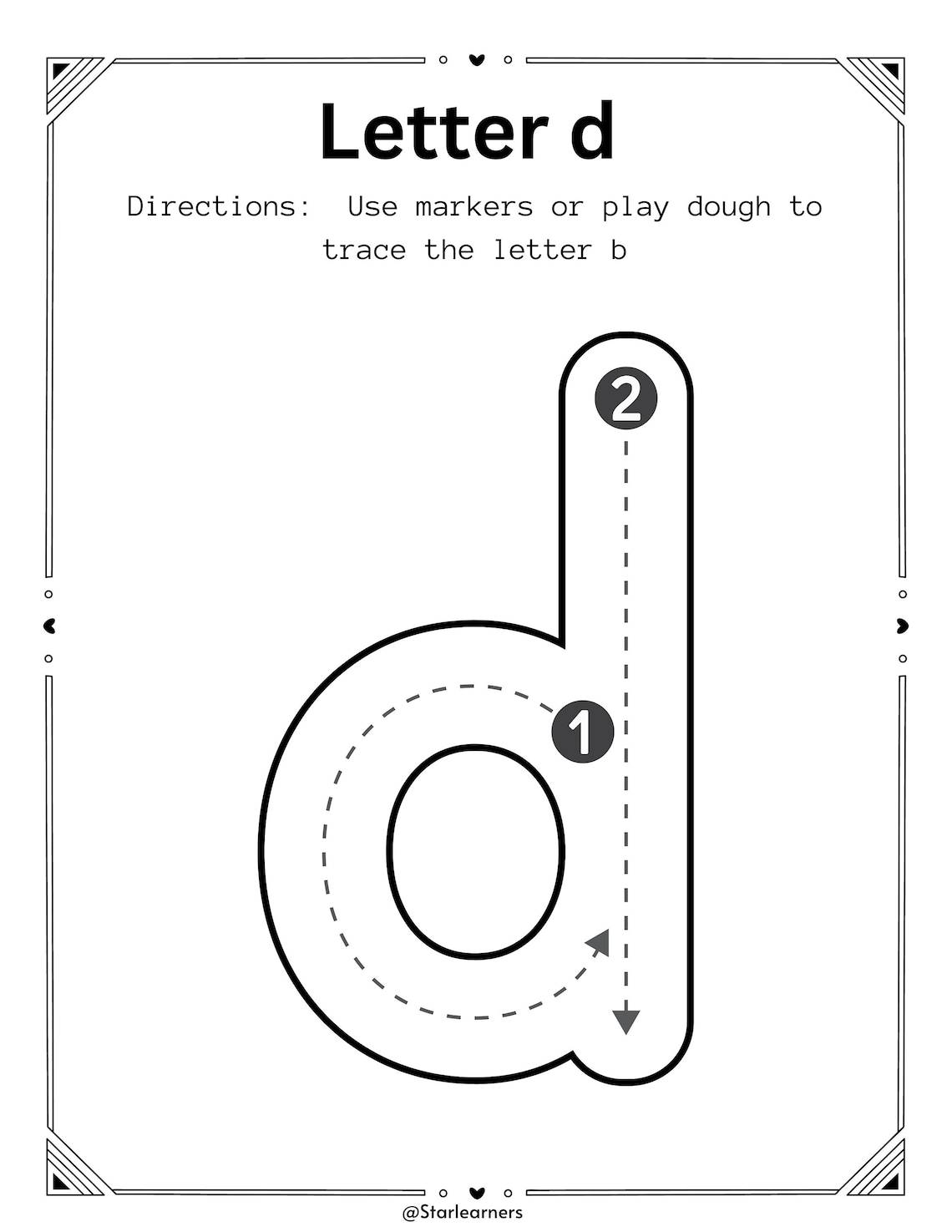 Letter Bd Reversal Worksheet - Etsy