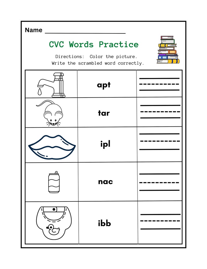 Tap It Out CVC Words - Etsy